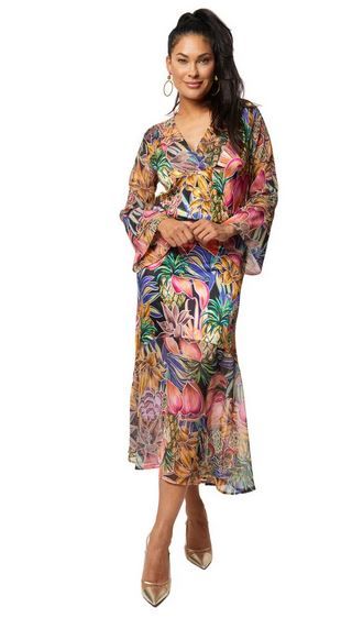 "Koop nu de Multicolor Tessa Koops Dames Rok | Hoogwaardig Polyester ...